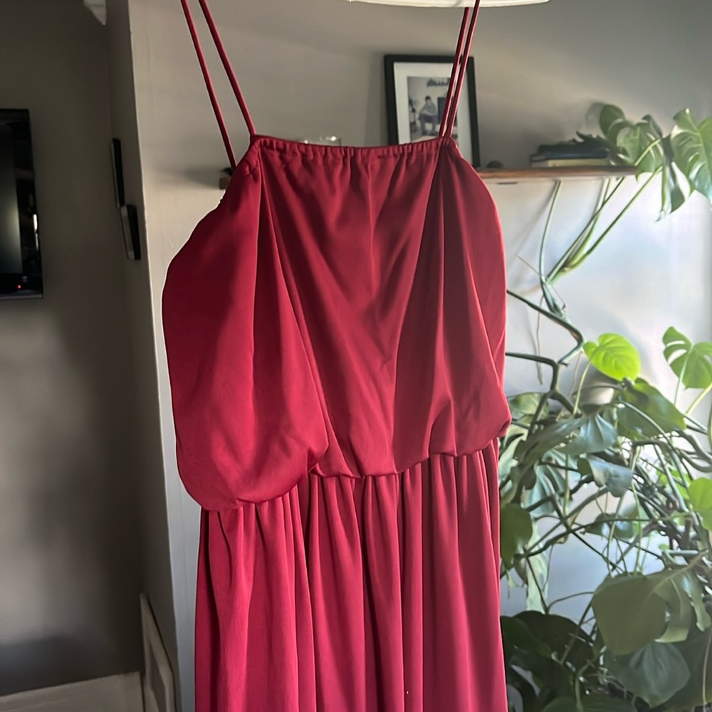 Ruby Red Vintage Maxi Gown Spaghetti Straps Women’s S… - Gem